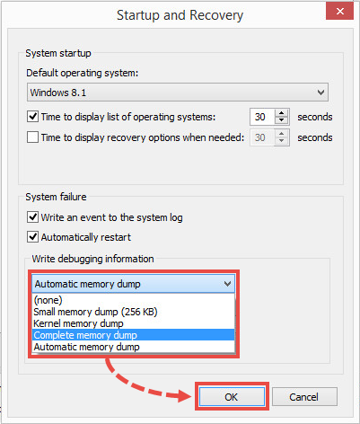 How to get a full memory dump when Windows Vista, Windows 7, 8, 8.1, 10 ...