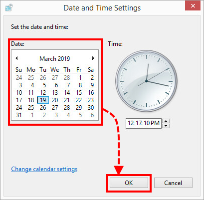 How to fix a system time, date, and time zone in Windows