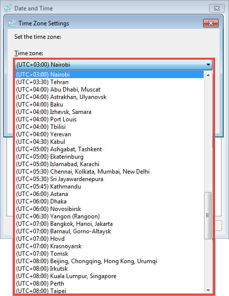 How to fix a system time, date, and time zone in Windows