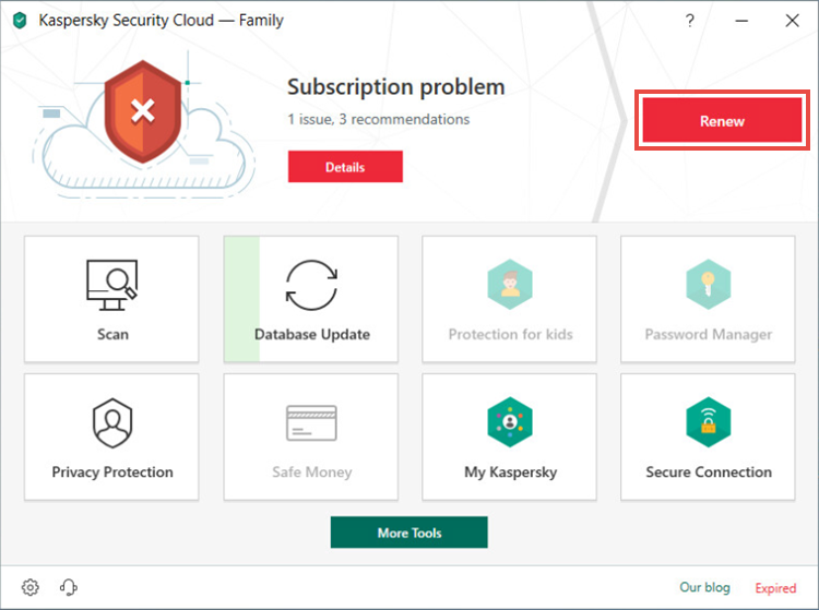 How to renew a subscription for Kaspersky Security Cloud 19