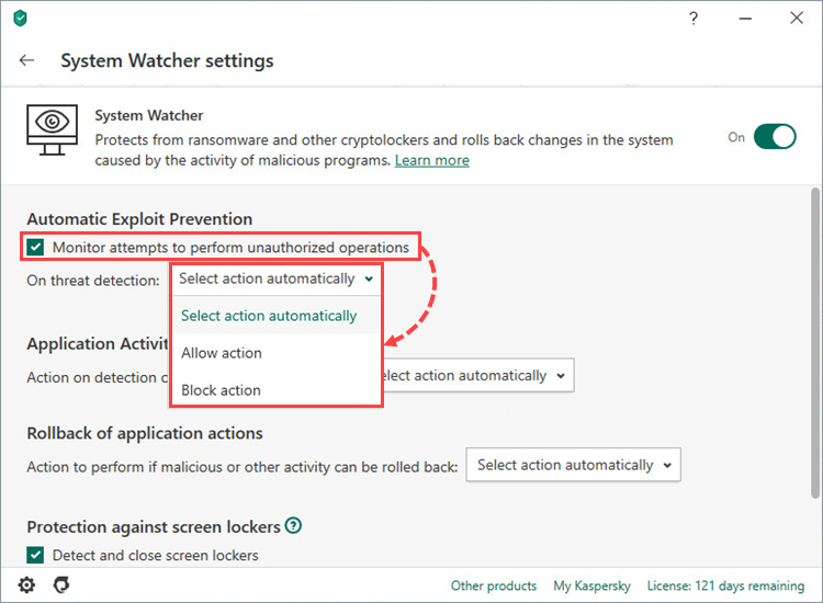 How to enable and configure Automatic Exploit Prevention in Kaspersky ...