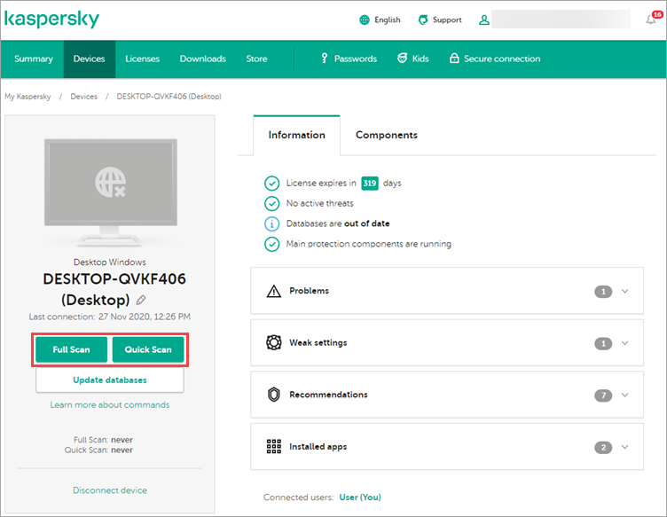 How to remotely manage the protection of your devices using My Kaspersky