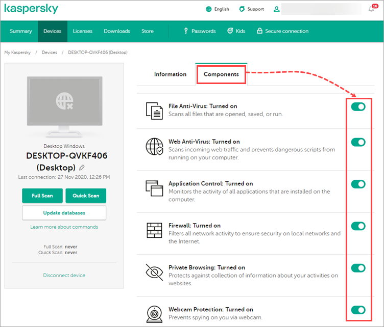 How to remotely manage the protection of your devices using My Kaspersky