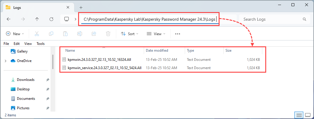 How to collect traces in Kaspersky Password Manager for Windows
