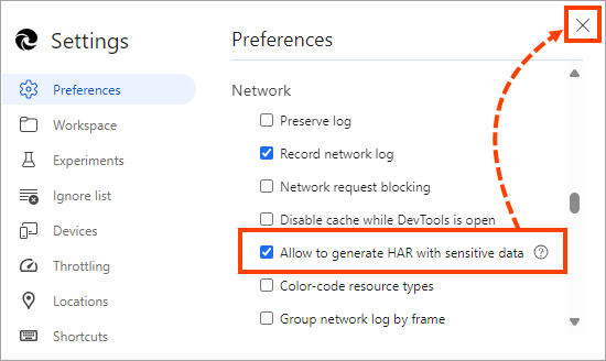 How to collect console and HAR logs