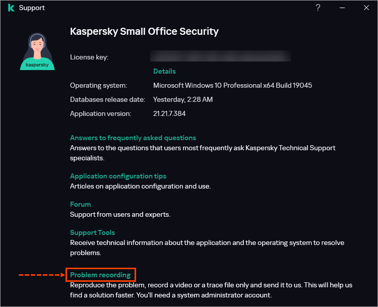 How to collect trace files for Kaspersky Small Office Security for Windows