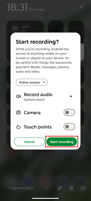 How to take a screen recording
