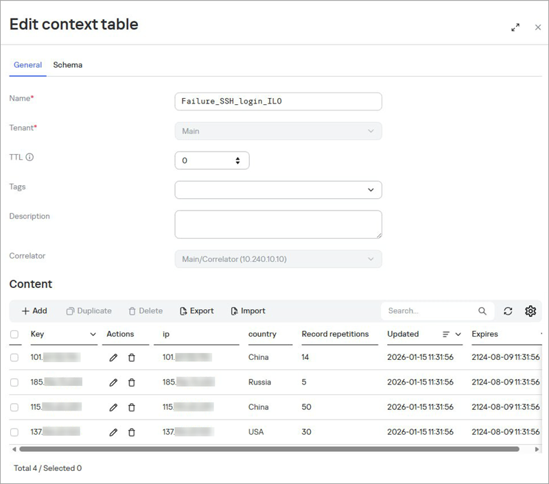 Active lists and context tables in Kaspersky Unified Monitoring and ...