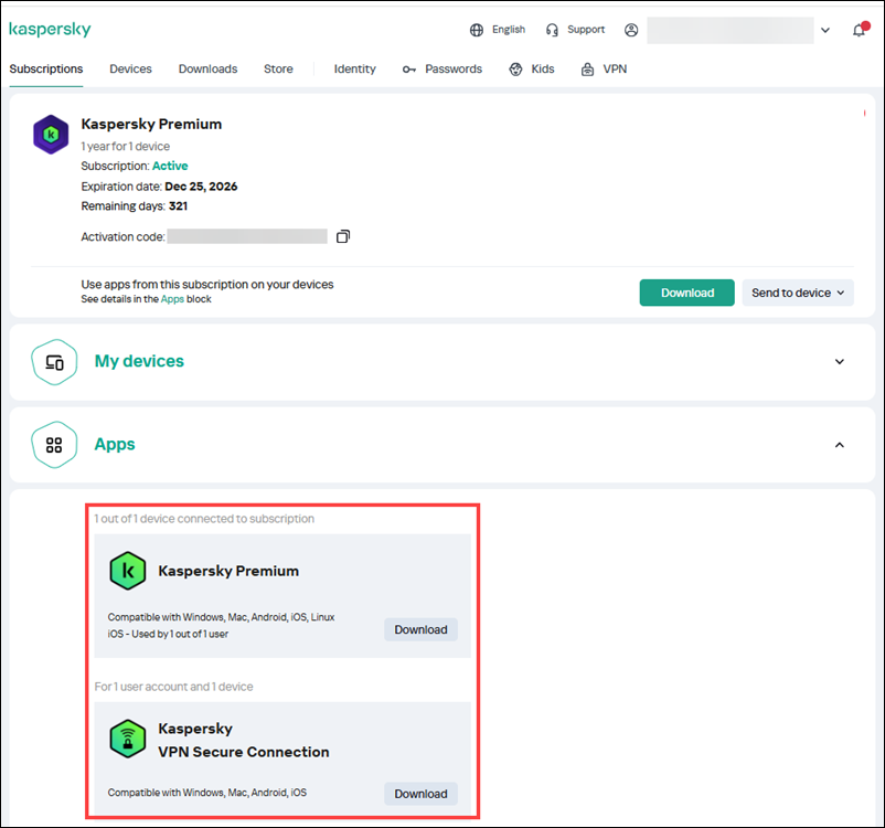 How to check whether your Kaspersky application subscription is activated