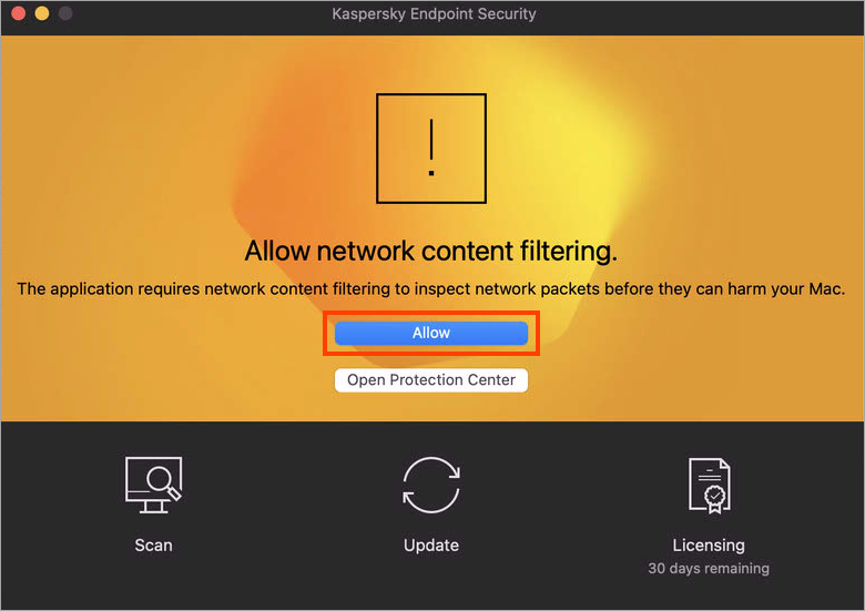 Cómo habilitar la extensión del sistema requerida para el correcto funcionamiento de Kaspersky ...