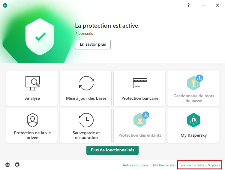 Comment renouveler la licence pour les applications de Kaspersky pour ...