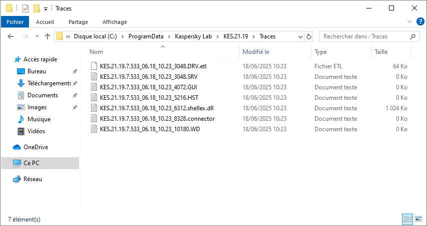 Comment créer les fichiers de traces dans Kaspersky Endpoint Security ...