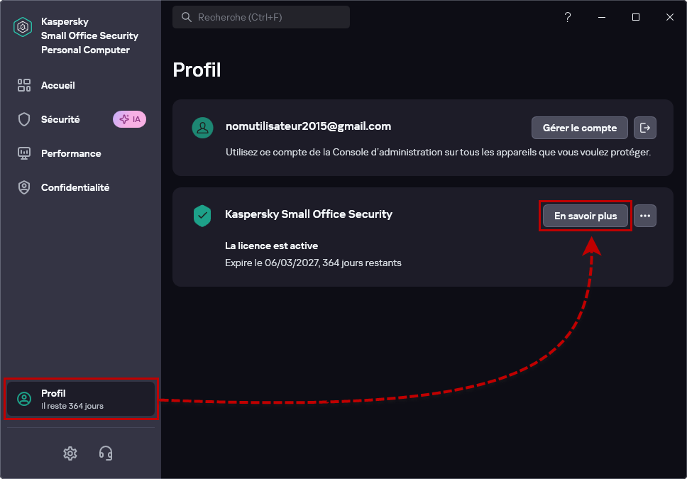 À propos du code d'activation pour Kaspersky Small Office Security