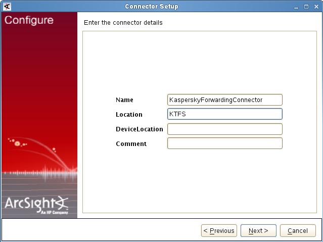Step 2. Installing ArcSight Forwarding Connector