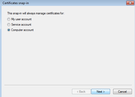 Adding the self-signed certificate as trusted to a browser