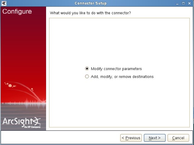 Specifying custom ArcSight user in ArcSight Forwarding Connector settings