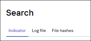 Searching for indicators