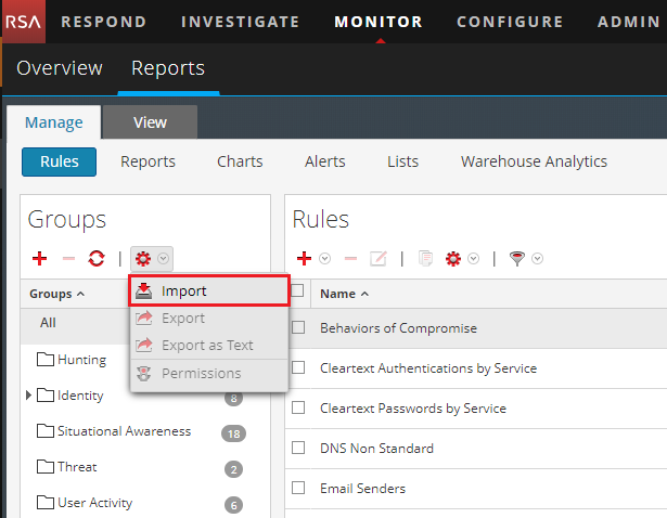 Step 4 (optional). Importing Kaspersky CyberTrace Service rules to RSA ...