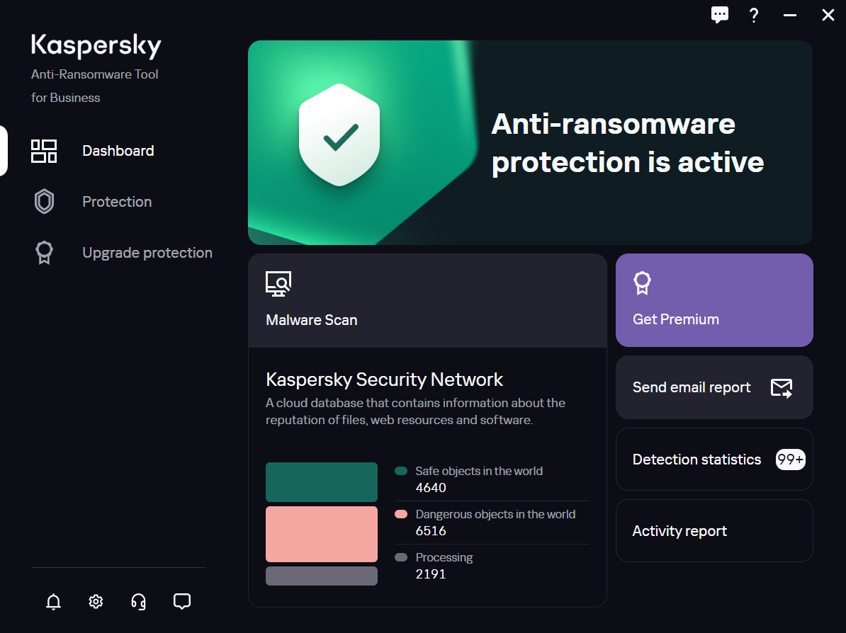 Main application window