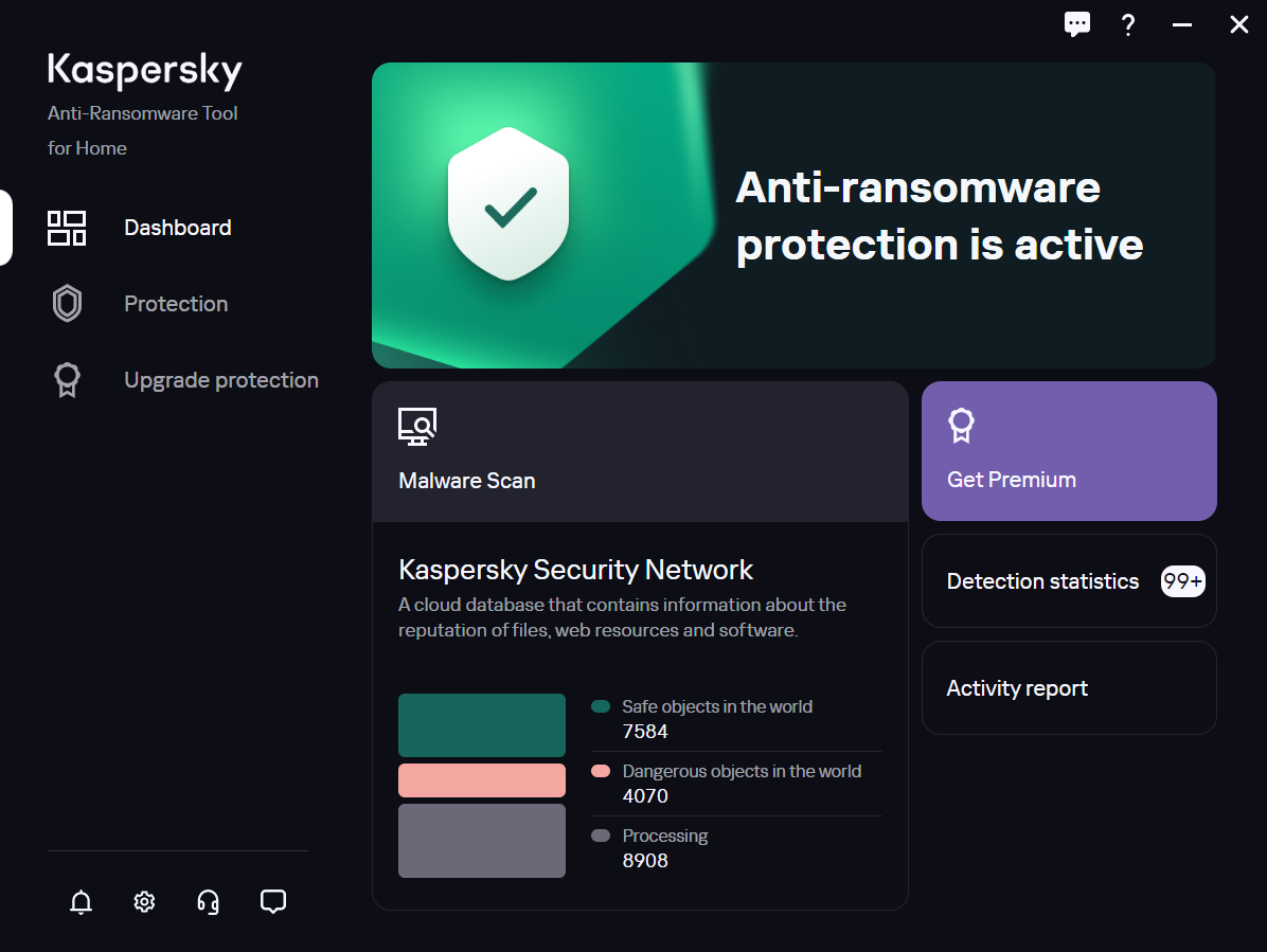 Main application window