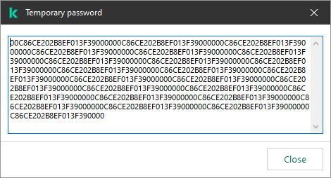 Using a temporary password to grant permissions