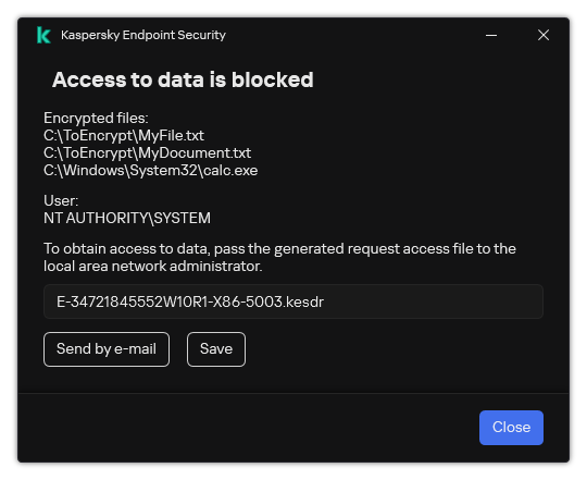 Restoring access to encrypted files
