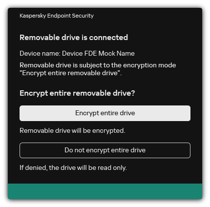 Starting encryption of removable drives