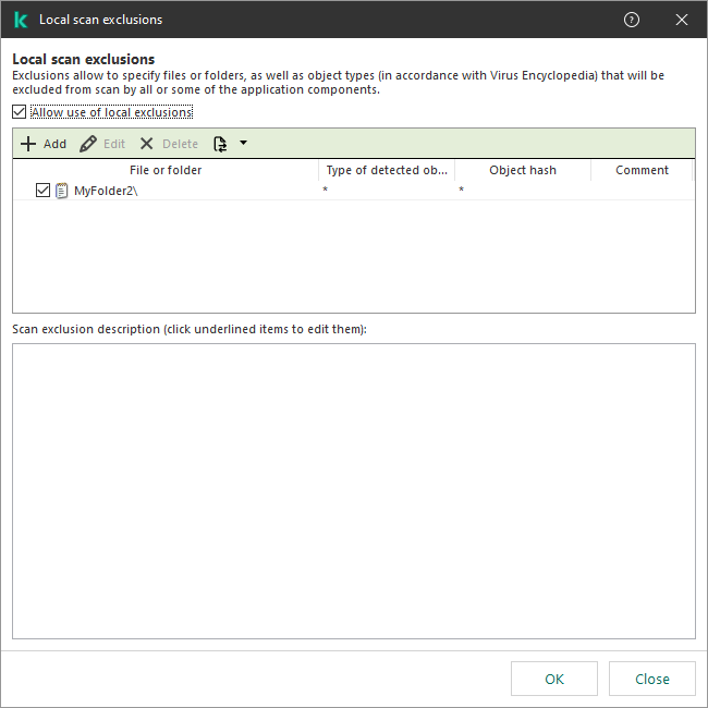 Creating a local trusted zone