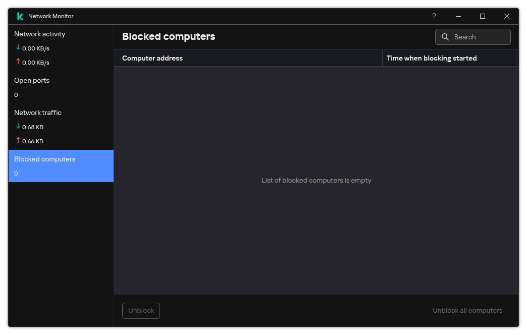 Blocking an attacking computer