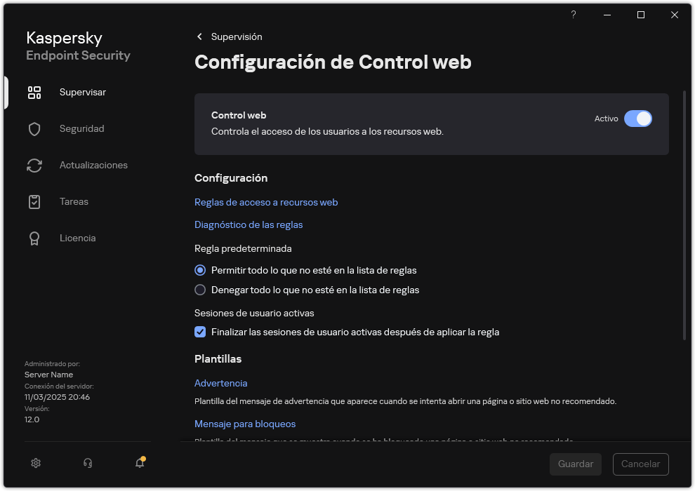 Supervisión de las actividades de los usuarios en Internet