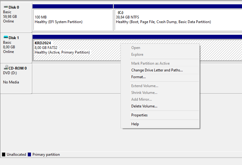 Writing the image in ISO mode (recommended)