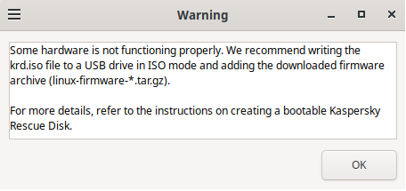 Writing the image in ISO mode (recommended)