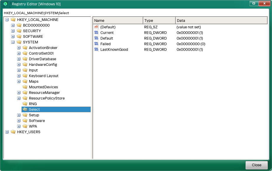 Editing the registry