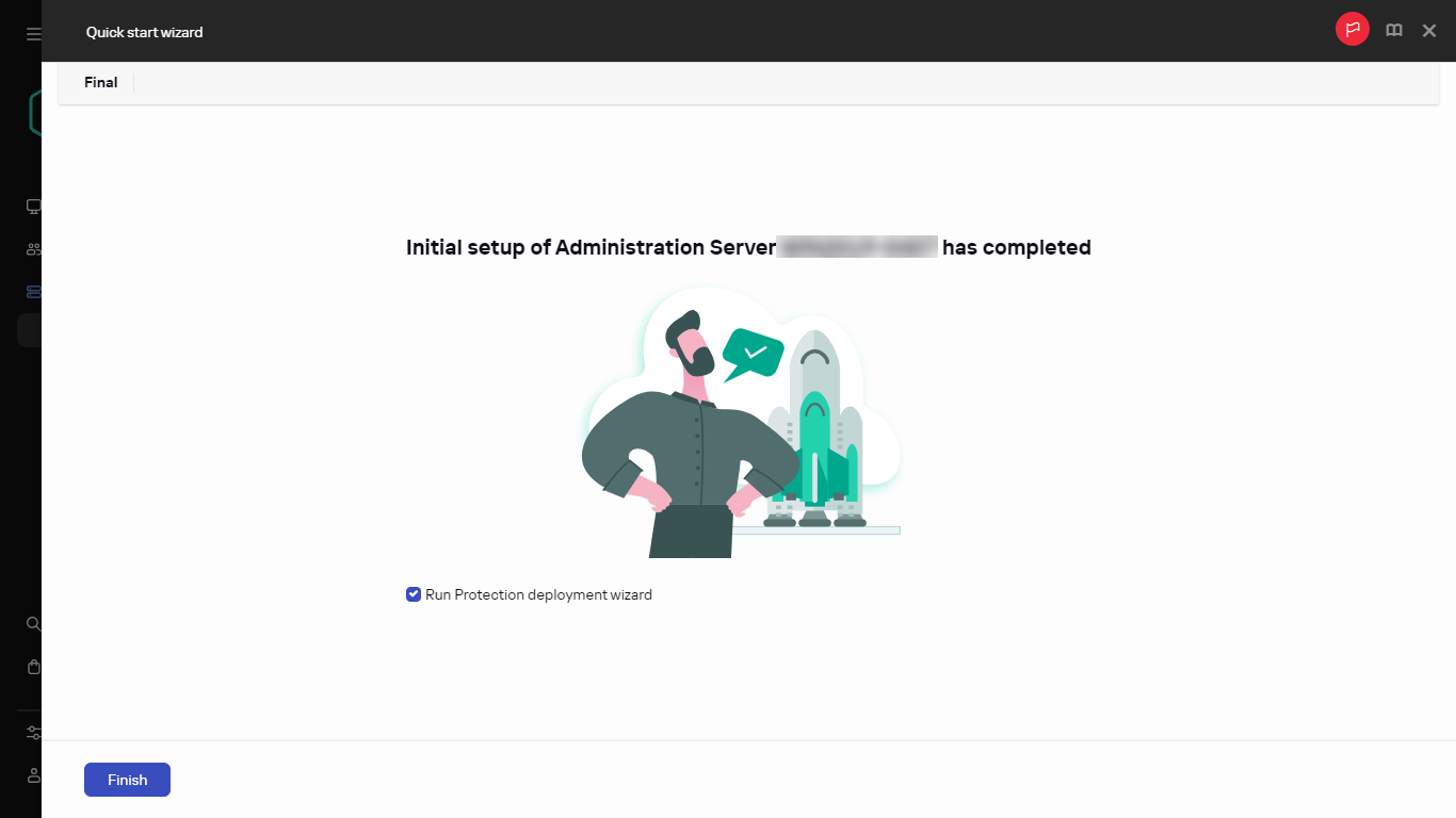 Step 14. Closing the quick start wizard