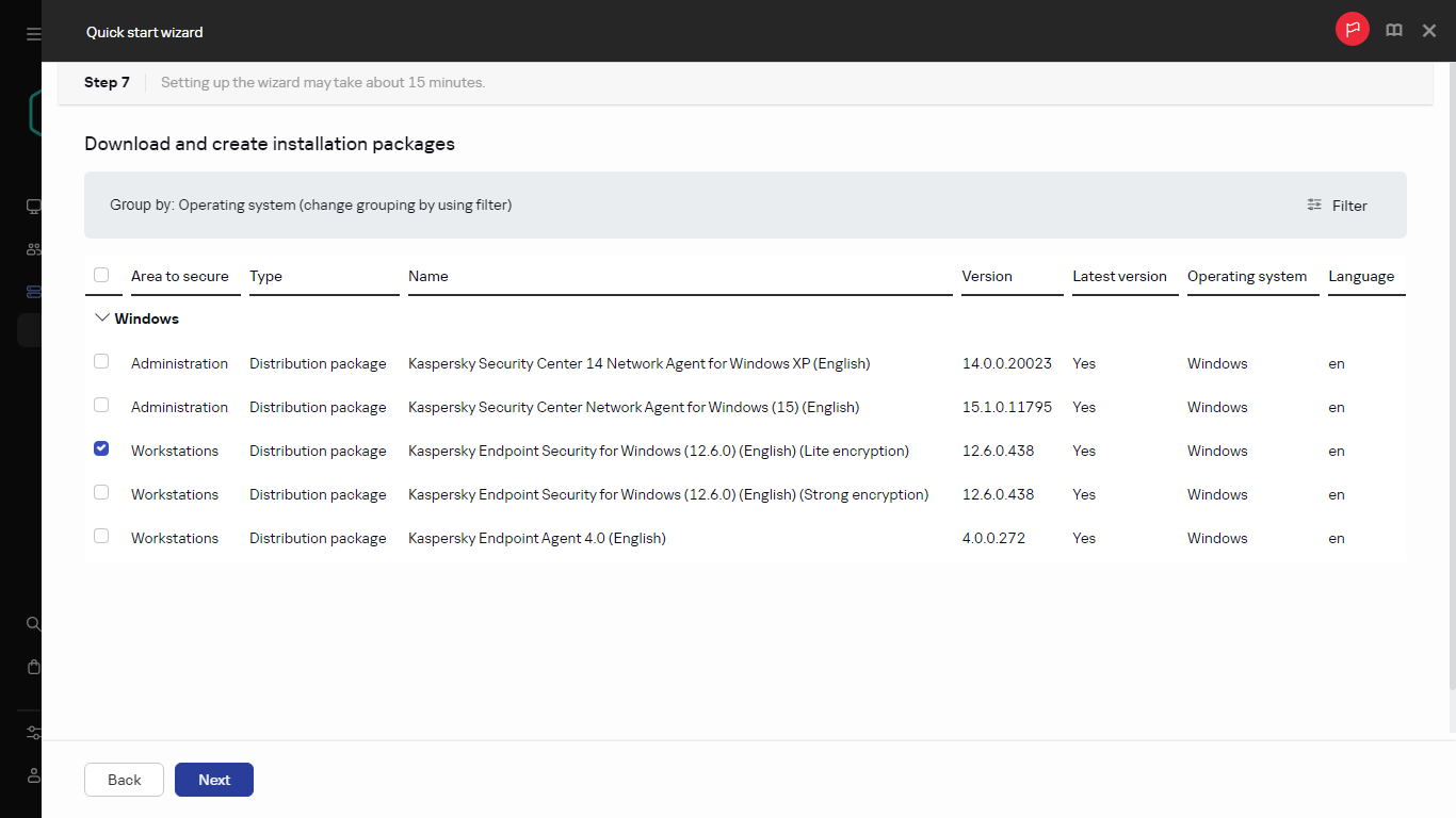 Step 7. Downloading distribution packages and creating installation ...