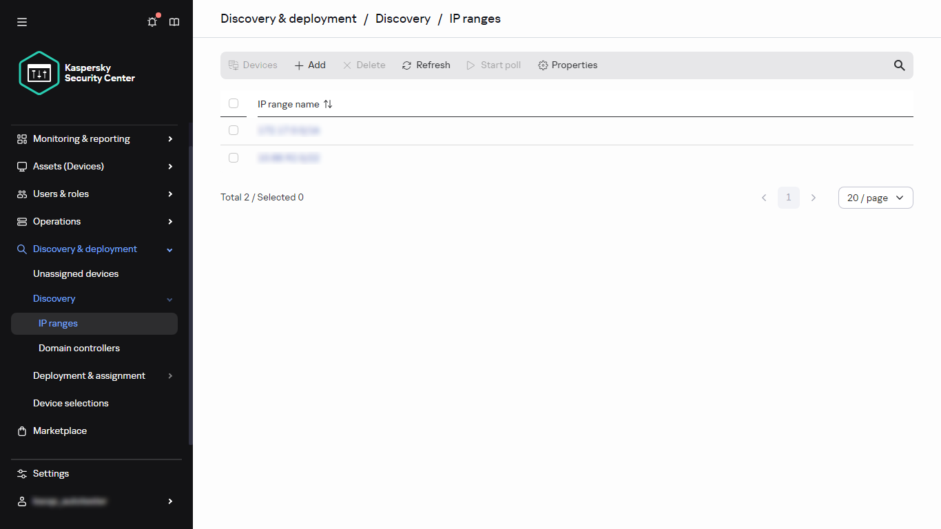 Adding and modifying an IP range