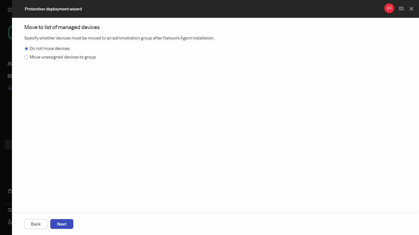 Step 9. Moving devices to Managed devices