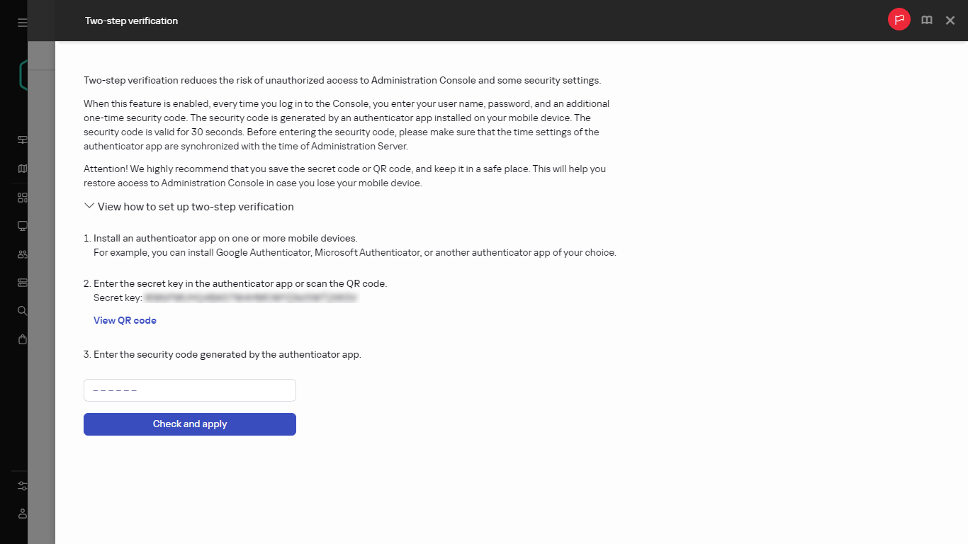 Enabling required two-step verification for all users