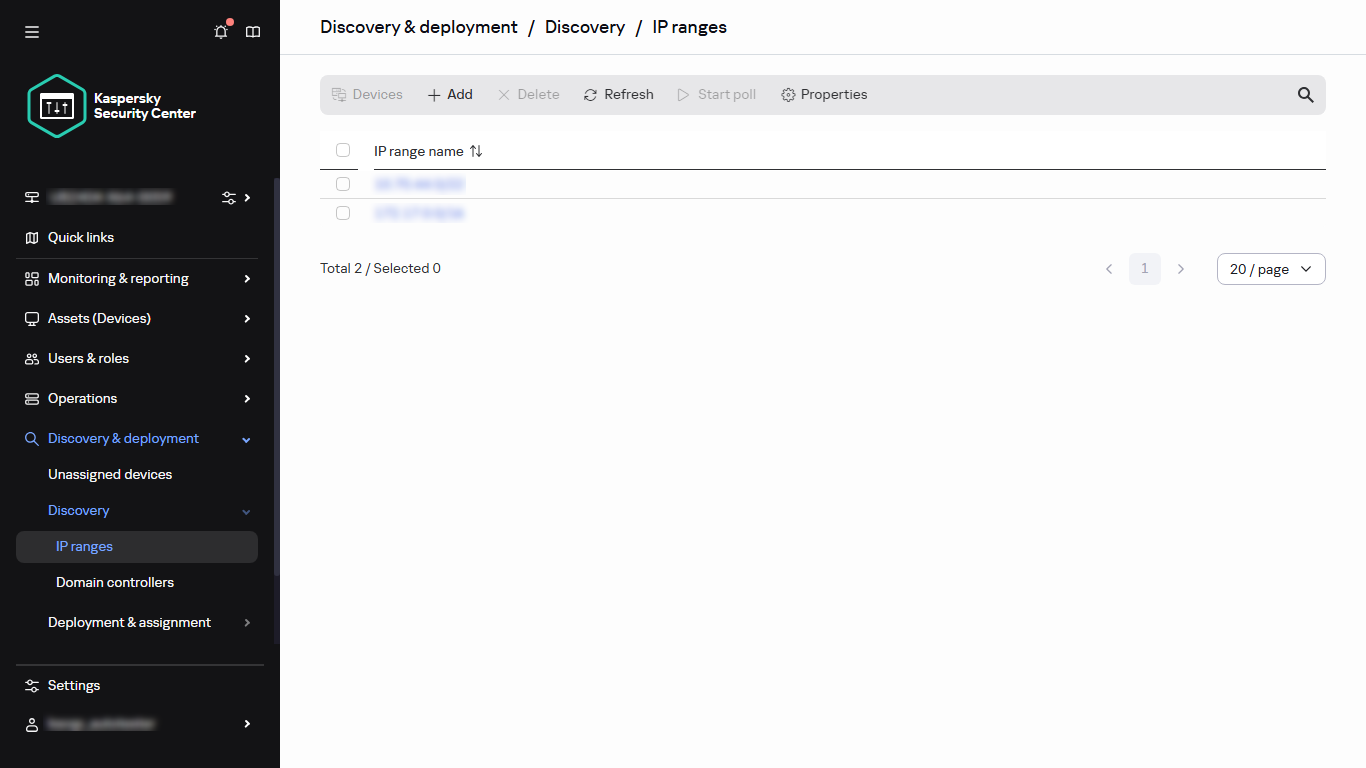 Adding and modifying an IP range