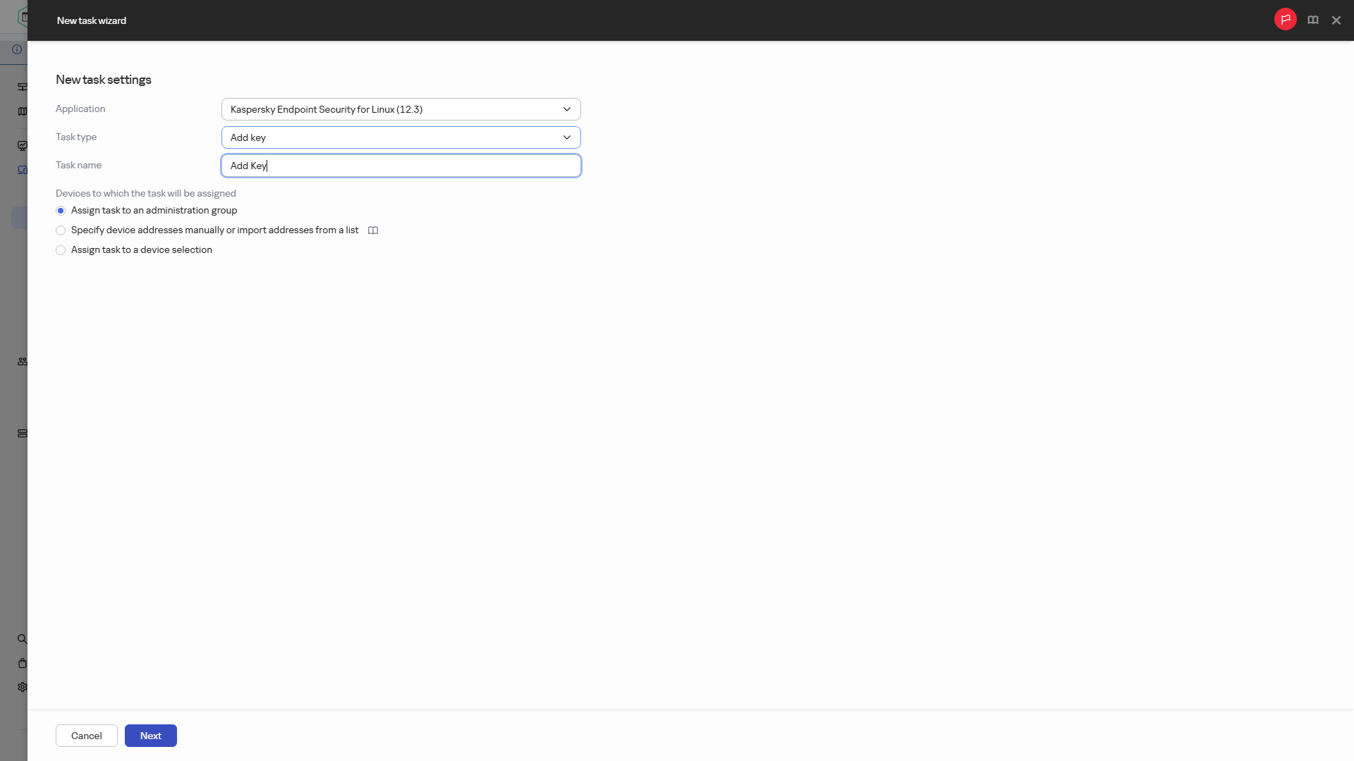 Deploying a license key to client devices
