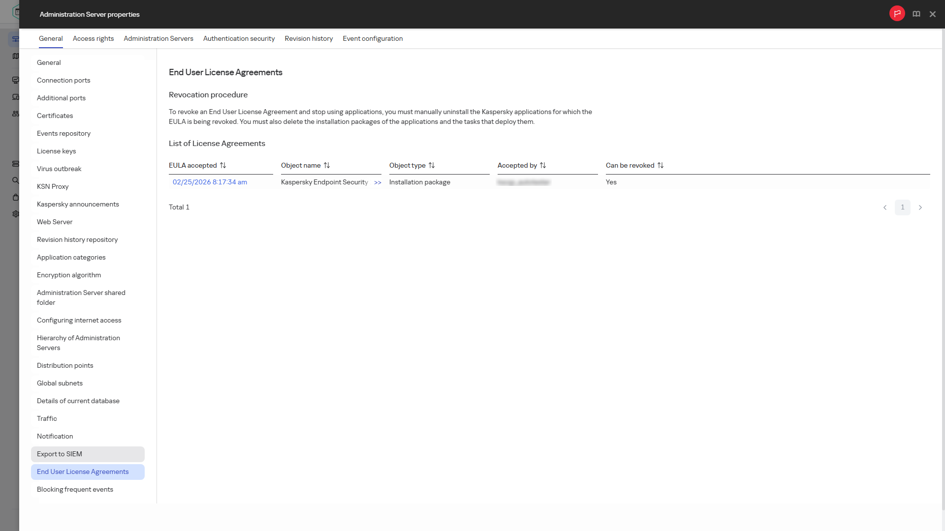 Revoking consent with an End User License Agreement