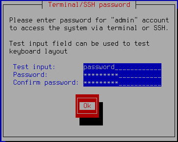 Step 12. Setting the administrator password for using the console