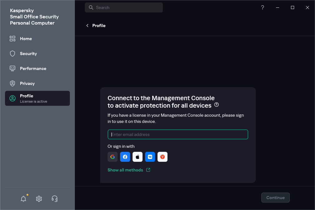 Connecting the computer to Kaspersky Small Office Security Management ...