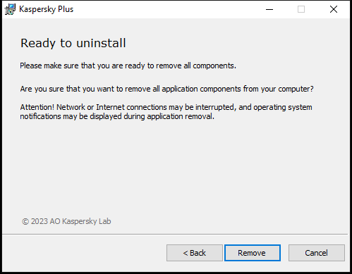 How to uninstall the application