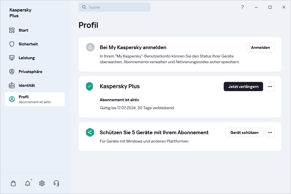 So verwalten Sie Ihr Abonnement über Ihr „My Kaspersky“-Benutzerkonto