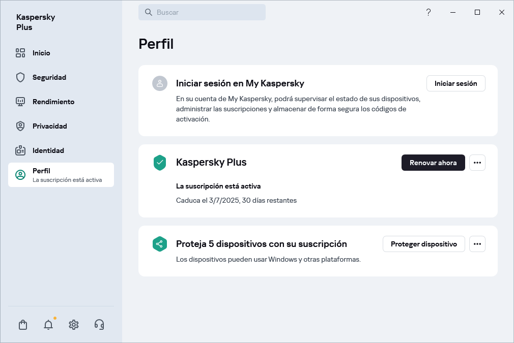 Cómo gestionar su suscripción con la cuenta de My Kaspersky