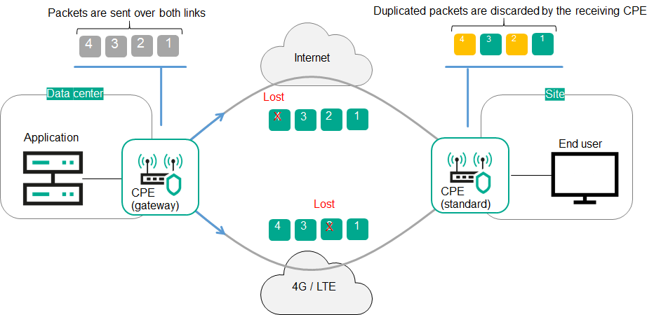 Traffic packet duplication