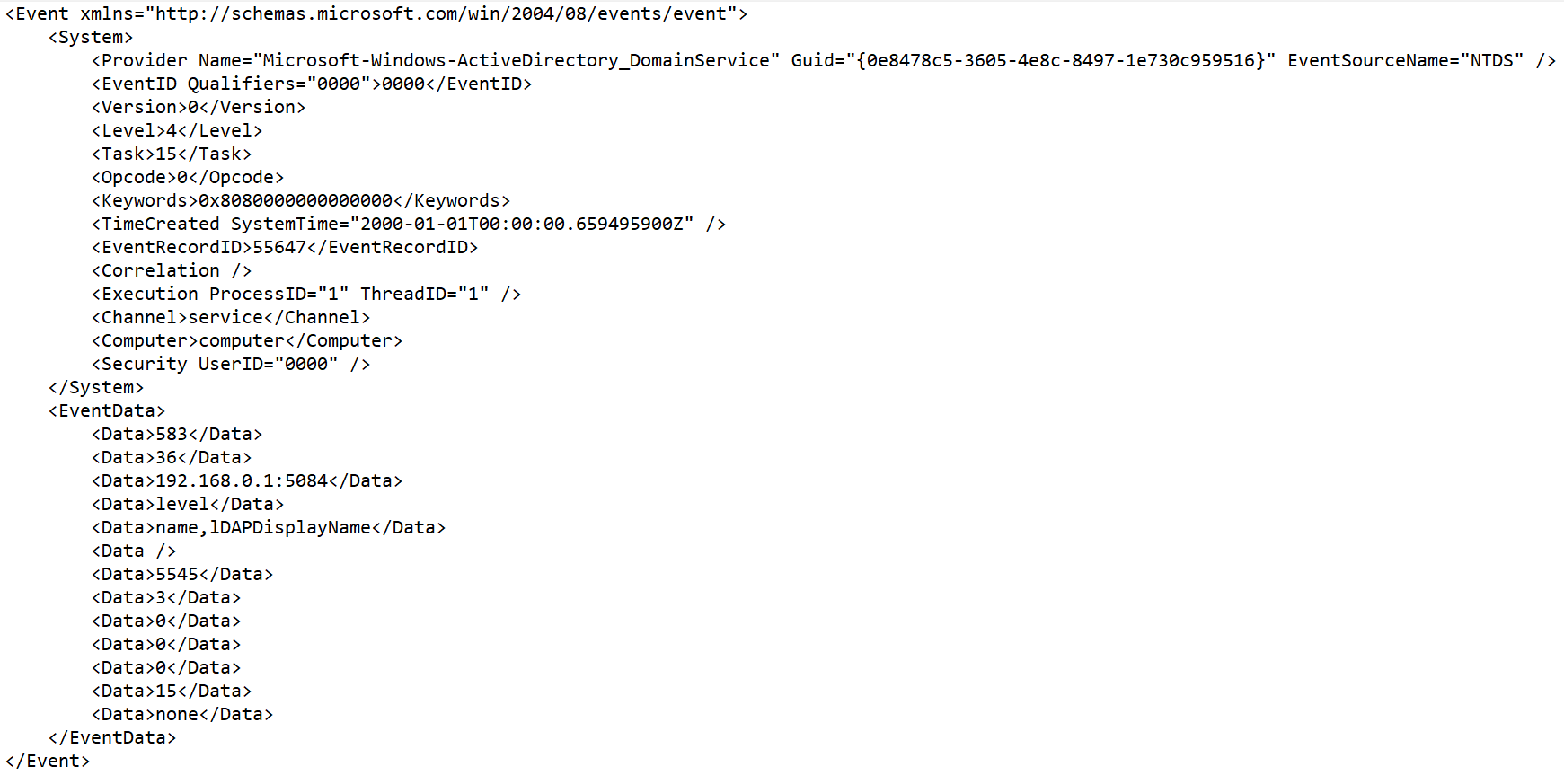 Step 3. Event parsing