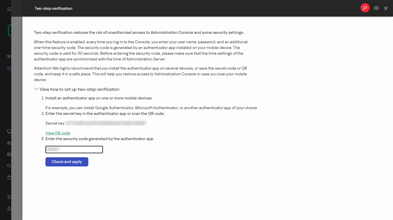 Enabling required two-step verification for all users